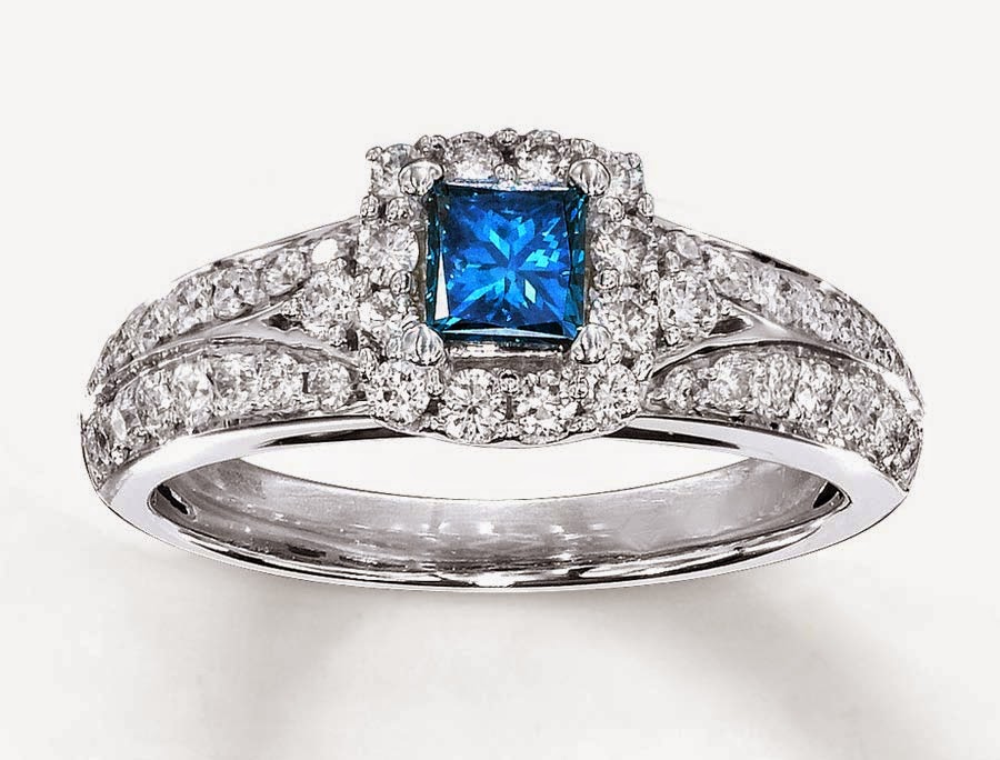 Blue Topaz Diamond Wedding Rings for Women Model
