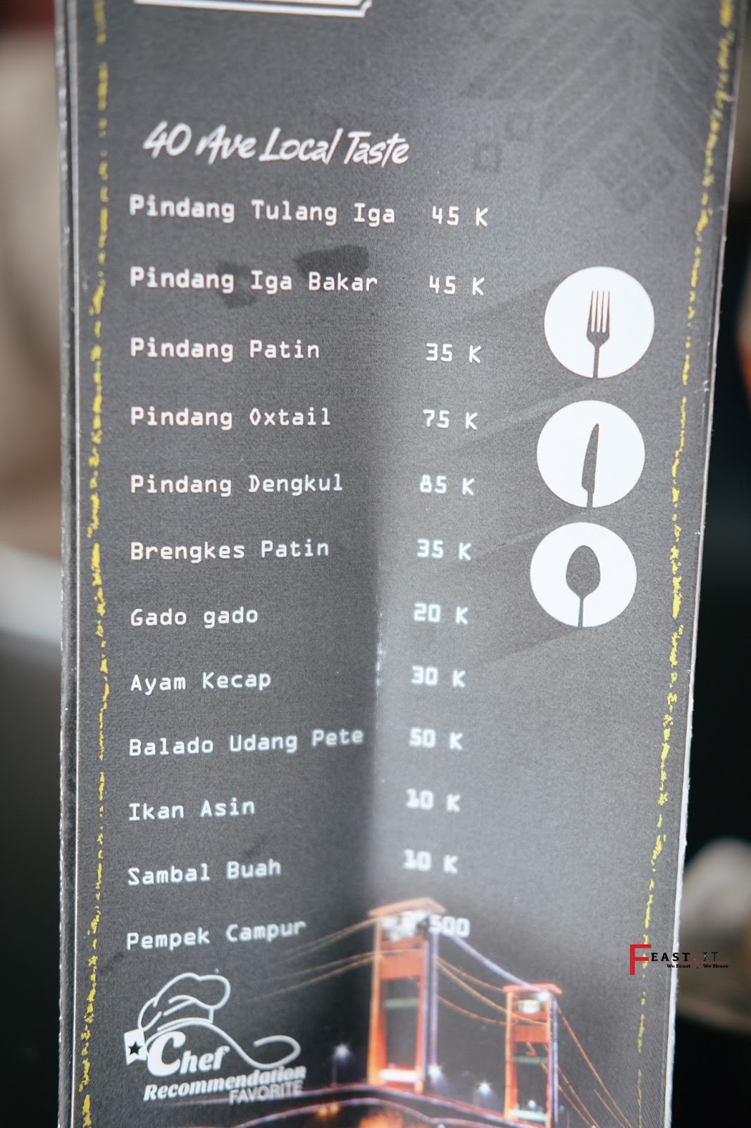 Feast.it - Indonesia Food and travel blogger : 40 Avenue (New Menu ...