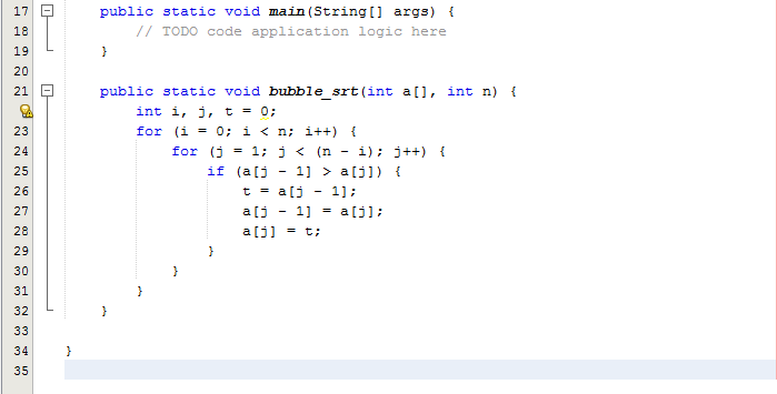 Pengurutan Array Dengan Teknik Bubble Sort Pada Java Netbeans ...