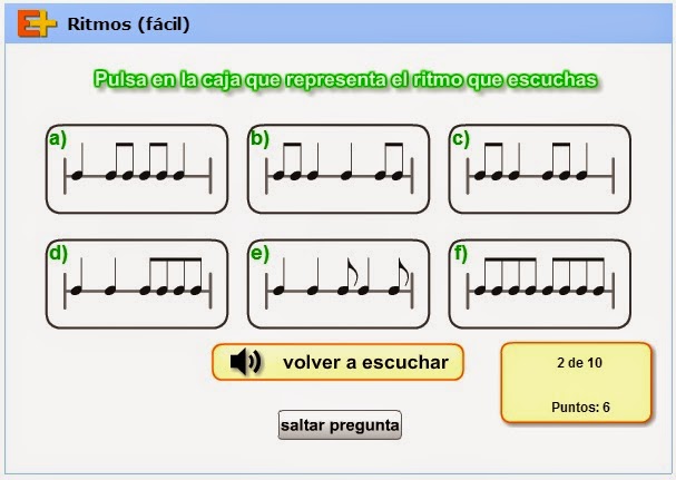 MÚSICA DIVERTIDA EN PRIMARIA: JUEGO RÍTMICO: