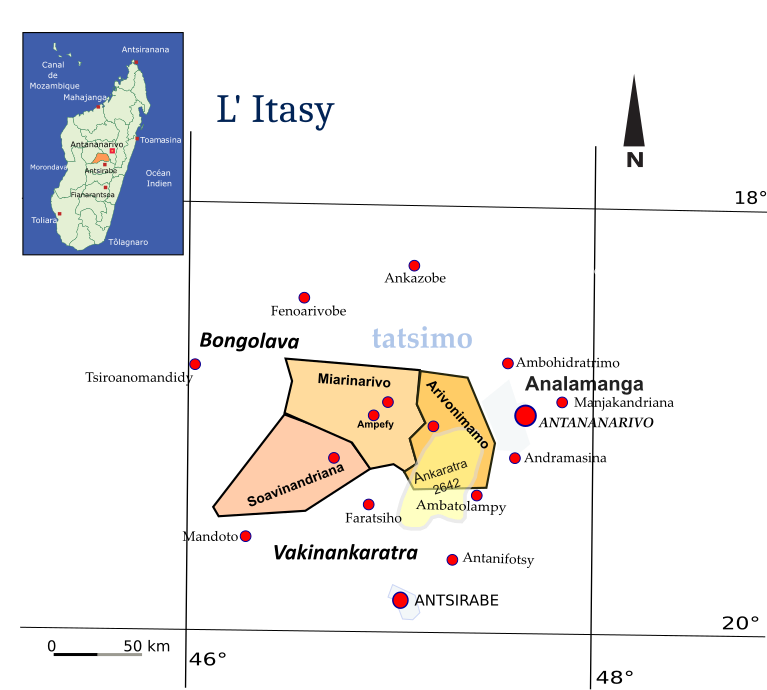 Tatsimo: Carte de la région de l'Itasy