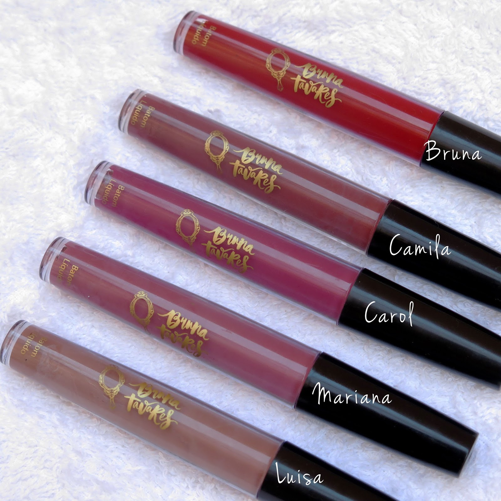 Batons Líquidos Mate Mariana e Luísa | Linha Bruna Tavares | Amostra em ...