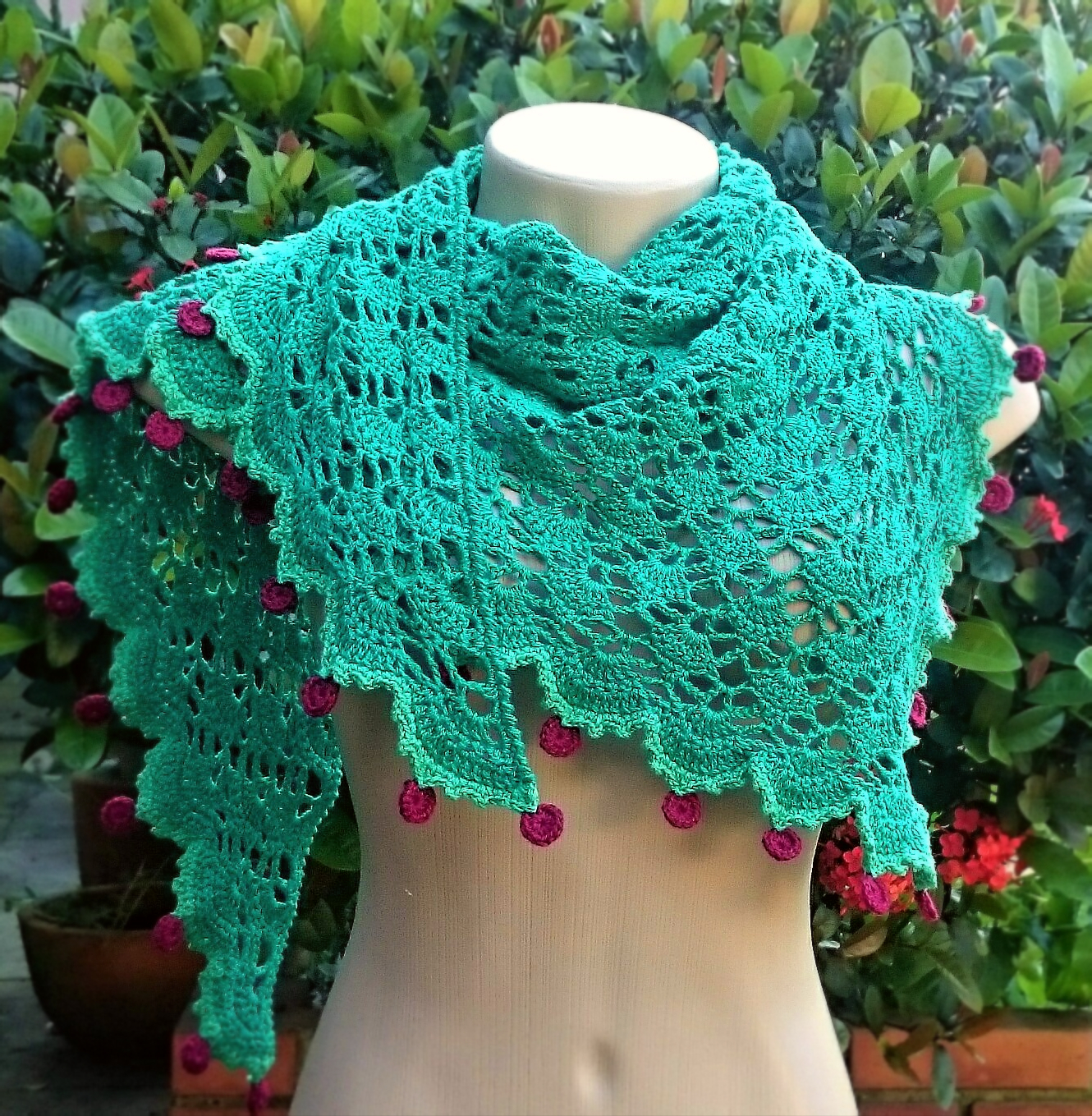 JANBRAZIL: Xale em crochê/crochet shawl