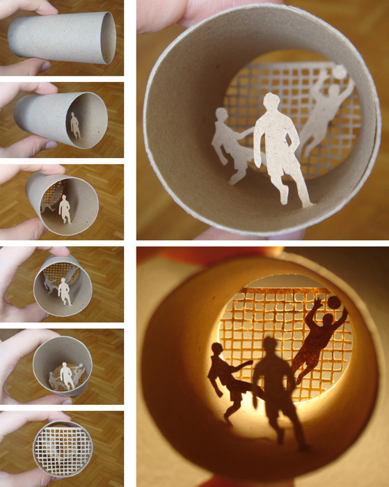 MFS-The Many Faces of Art and Design: TOILET PAPER ROLLS COLLAGES BY ...