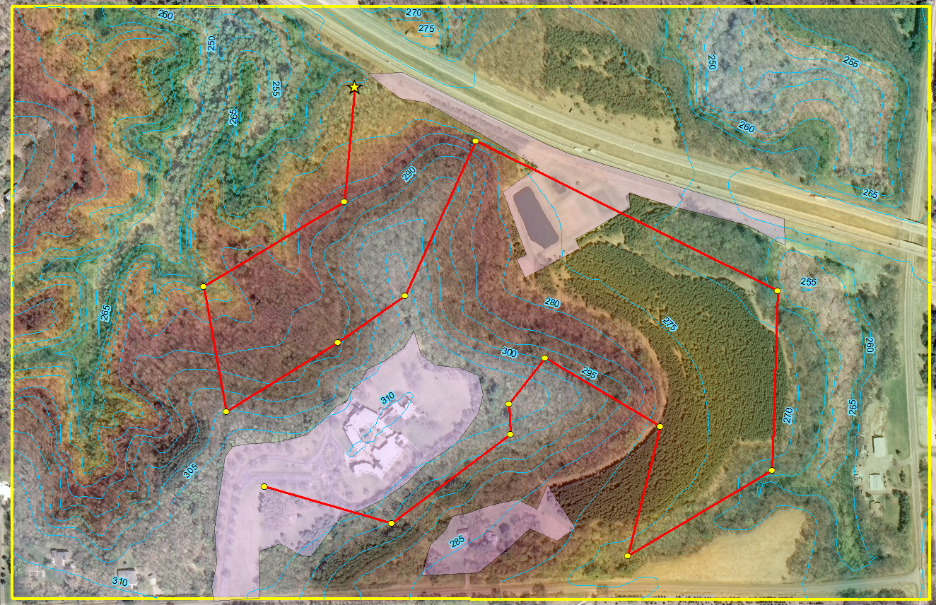 Geog 336 - Geospatial Field Methods Couse: Navigation at the Priory - Round Two