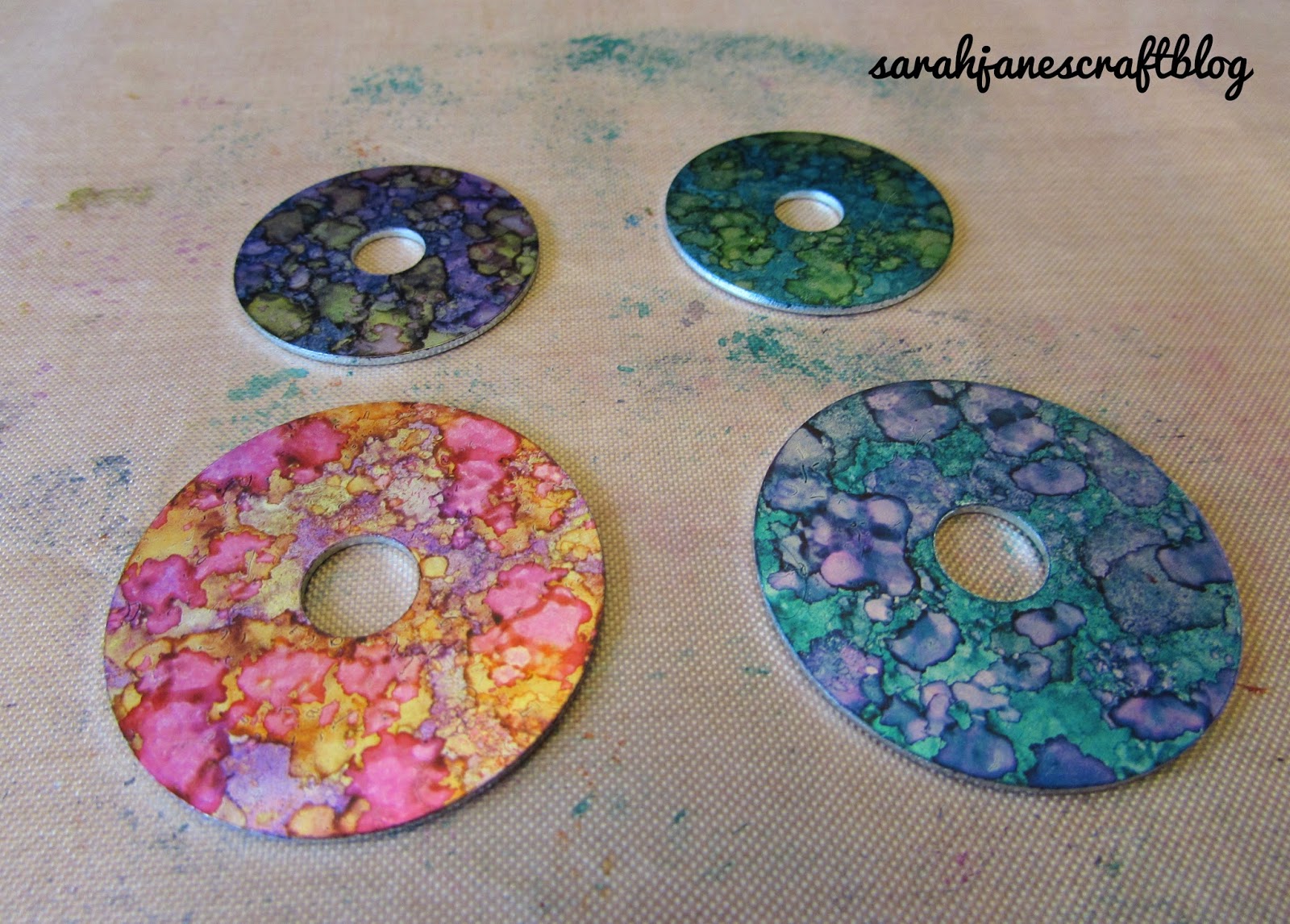 More Glazed Alcohol Ink Washers