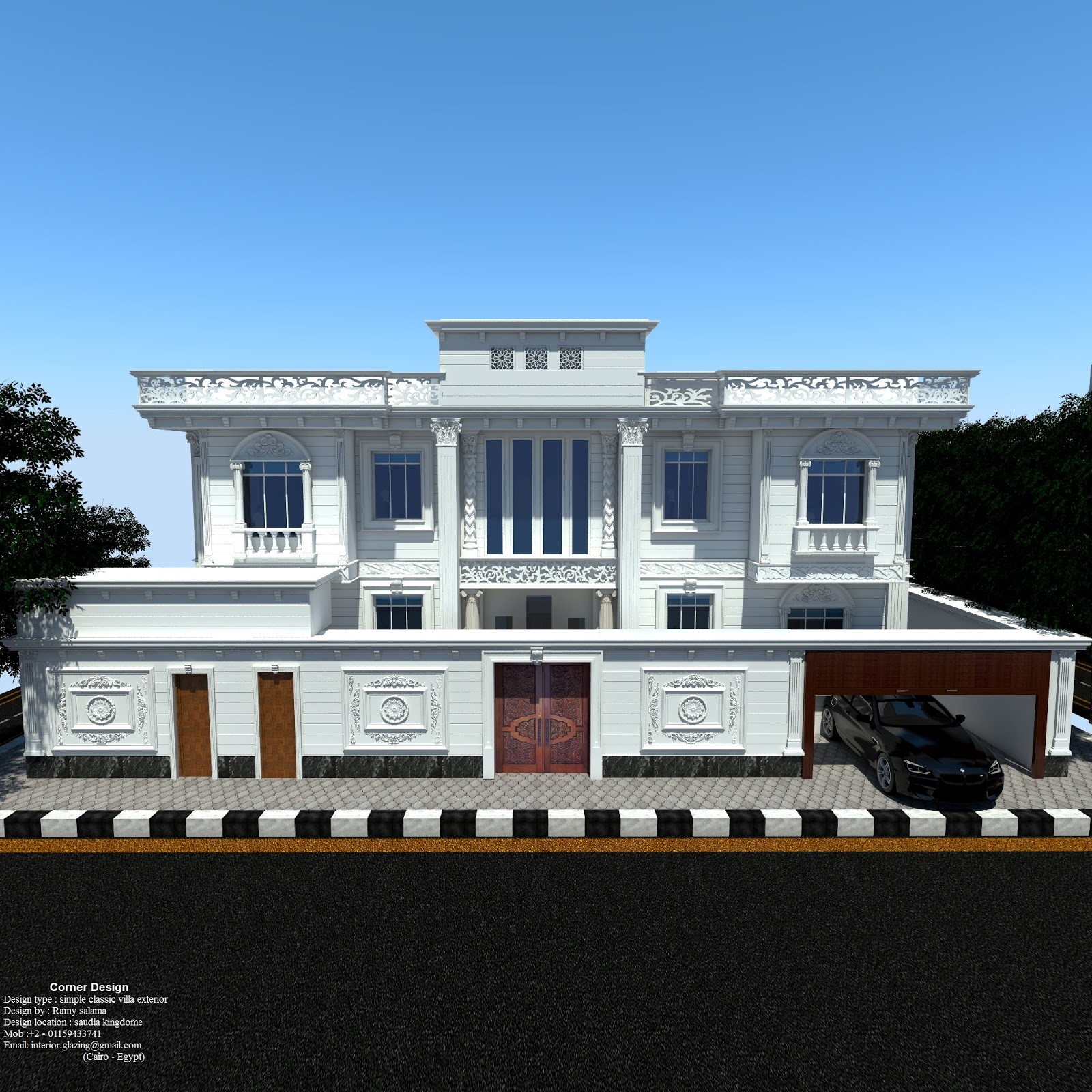 Corner Design: Simple Classic Villa Exterior Design , (Powered by ...