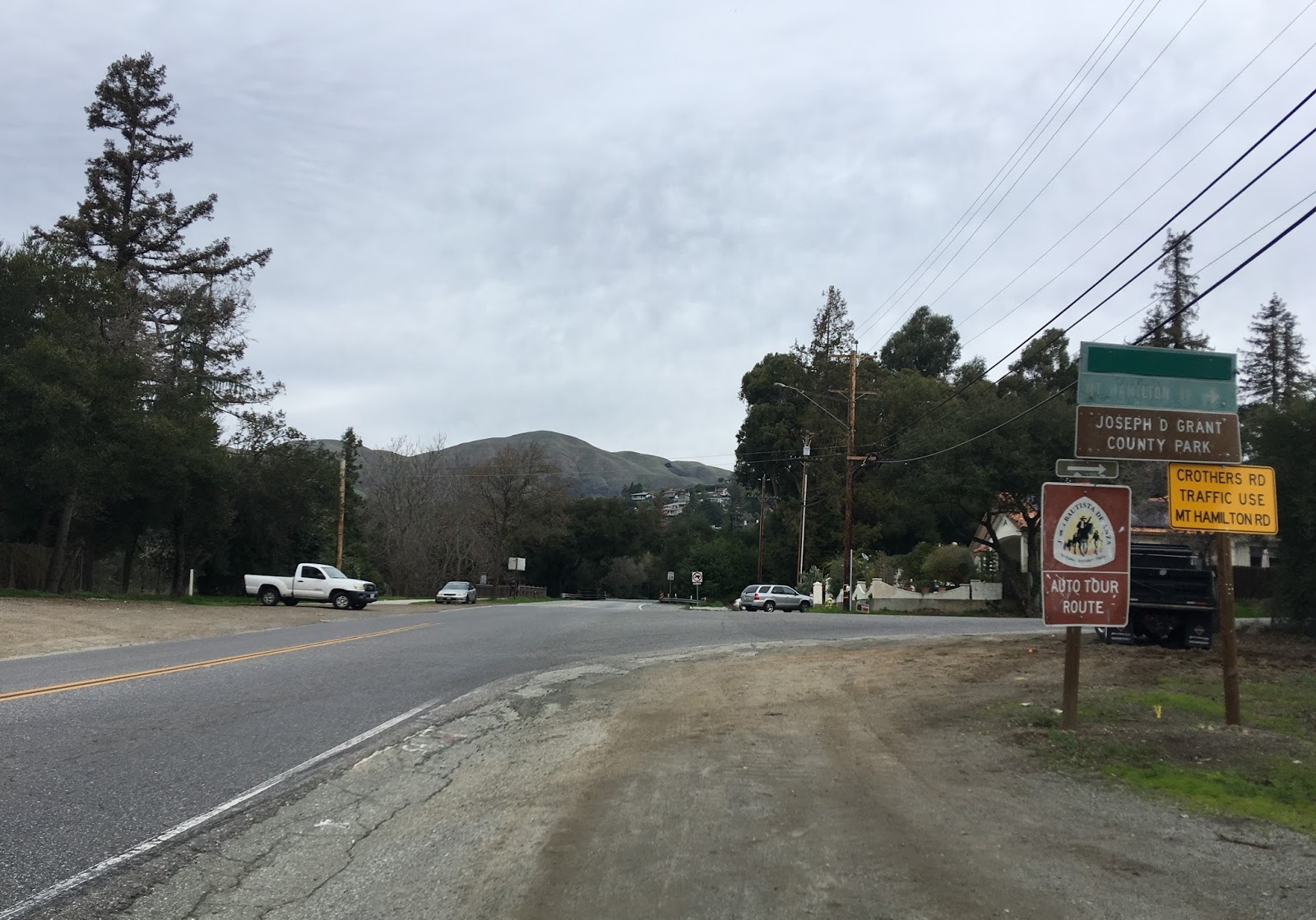 California State Route 130 and the Lick Observatory