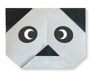 Panda(face) - Easy Origami instructions For Kids