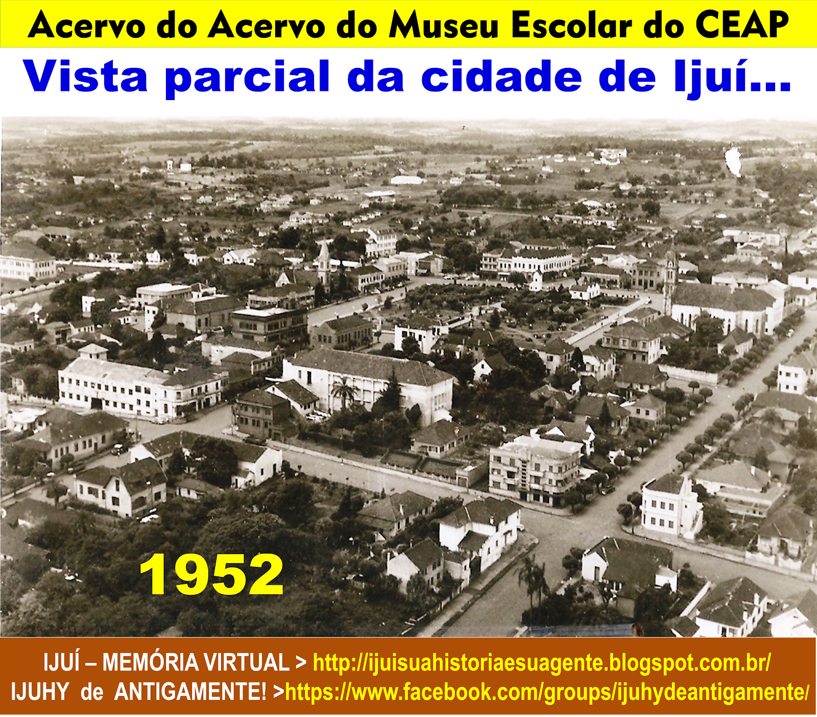 IJUÍ - RS - Memória Virtual: Vista parcial da cidade de Ijuí no ano de ...