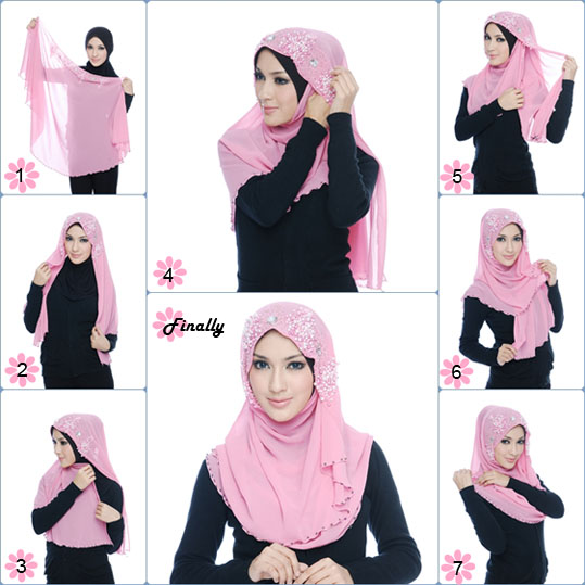 Hijabzone7 - Tudung or Hijab Online Malaysia: Tutorial Halfmoon Shawl ...