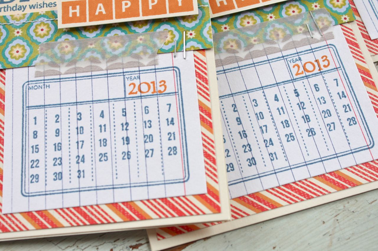 Mish Mash: May Gossamer Blue....calendar cards