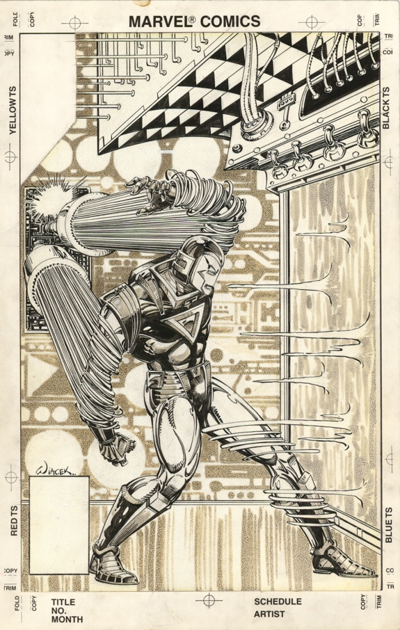 Marvel Comics of the 1980s: Iron Man unpublished cover by Bob Wiacek