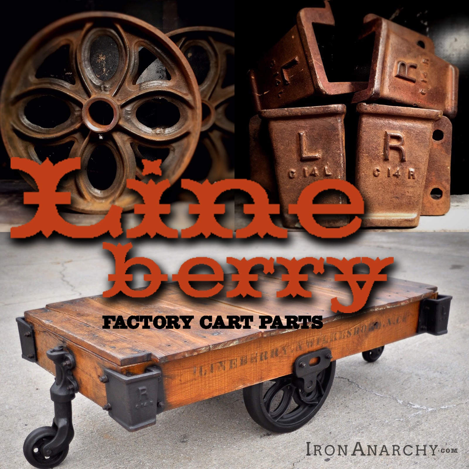 Antique Lineberry Factory Cart Wheels
