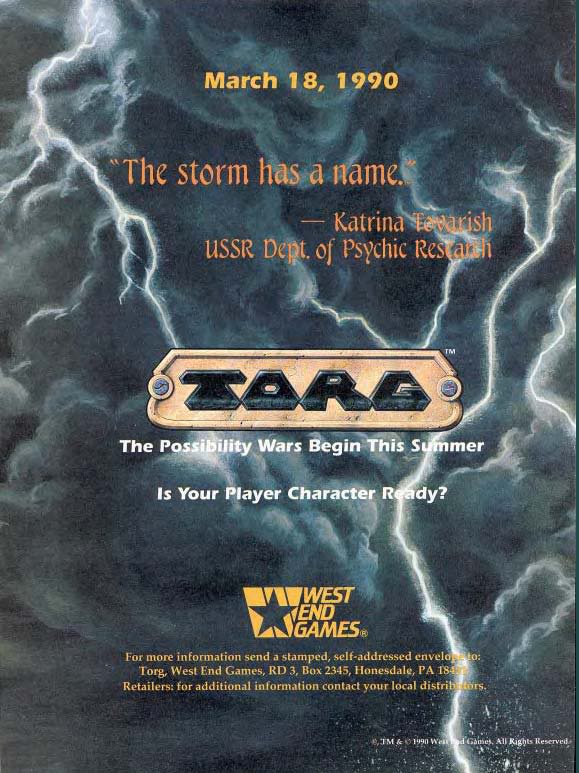 Hobby Games Recce: WEG Memoirs: The TORG Map