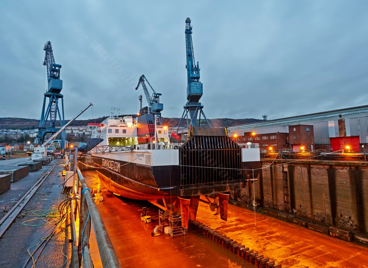 Dougie Coull Photography: 'Ben My Chree' at Inchgreen Dry Dock in Greenock