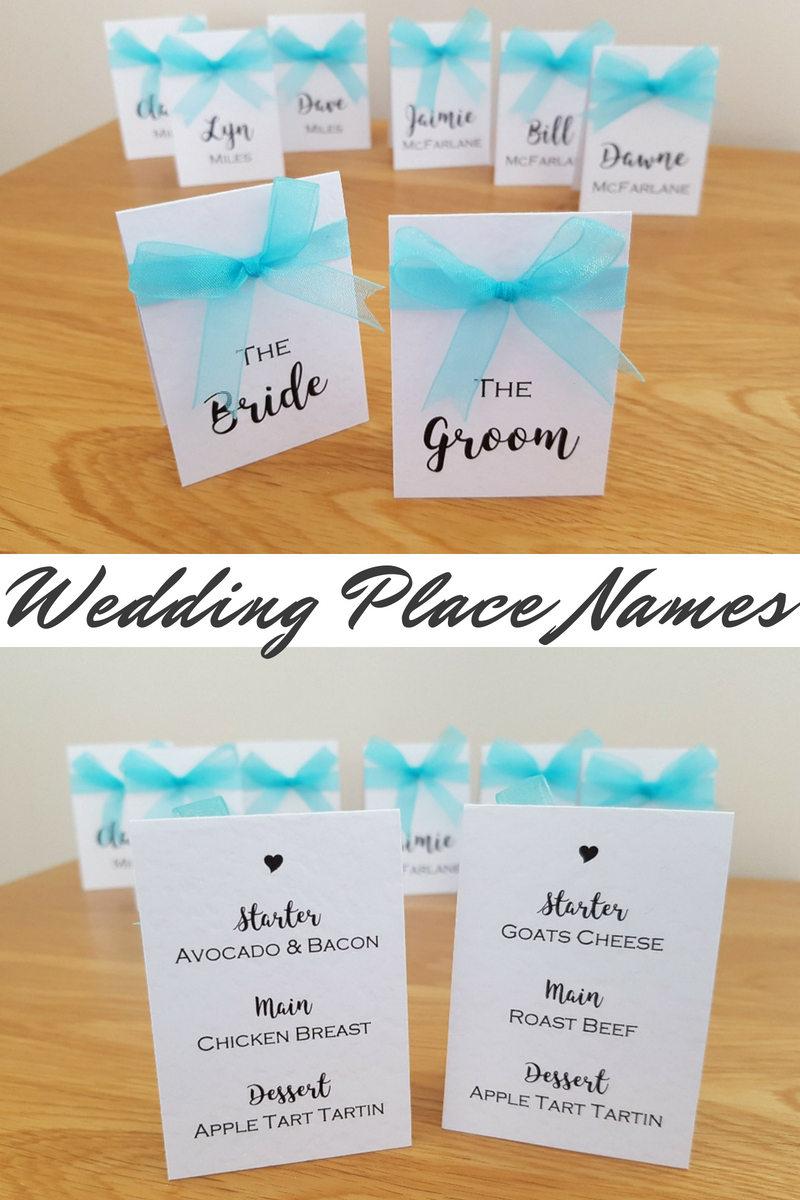 A Playful Stitch: DIY Wedding Place Names and Menus