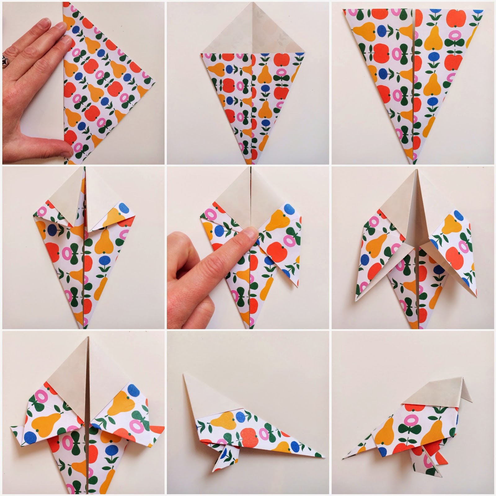 periquito origami … | Pajaritos de origami, Origami para niños ...