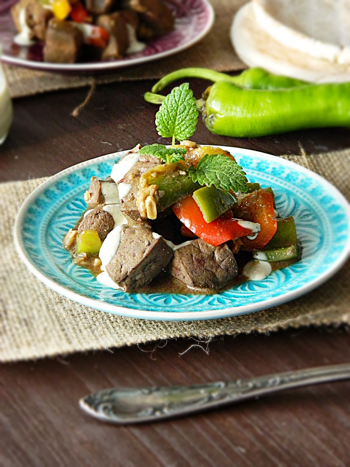 Dr Ola's kitchen: Egyptian Beef Liver . Ägyptische Rinde Leber.