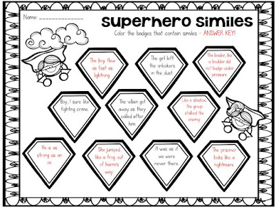Superhero Similes: Figurative Language Fun - SSSTeaching