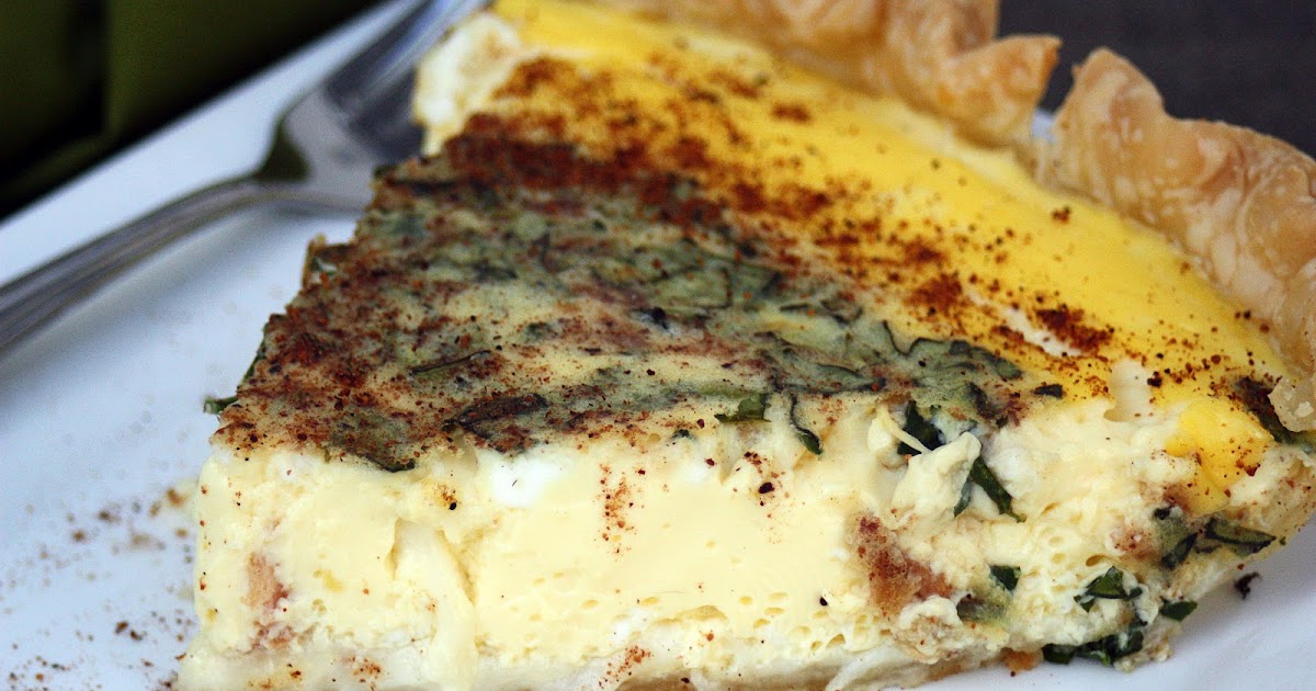 Just a Spoonful of: Double Quiche Recipes! Bacon Basil Quiche & Spinach ...