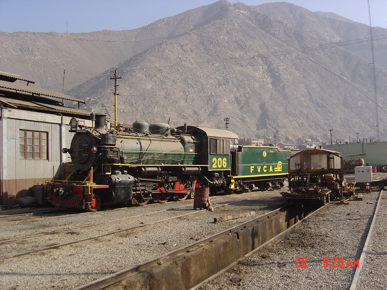 Trenes del Perú: La Ultima Locomotora a Vapor del FC Central