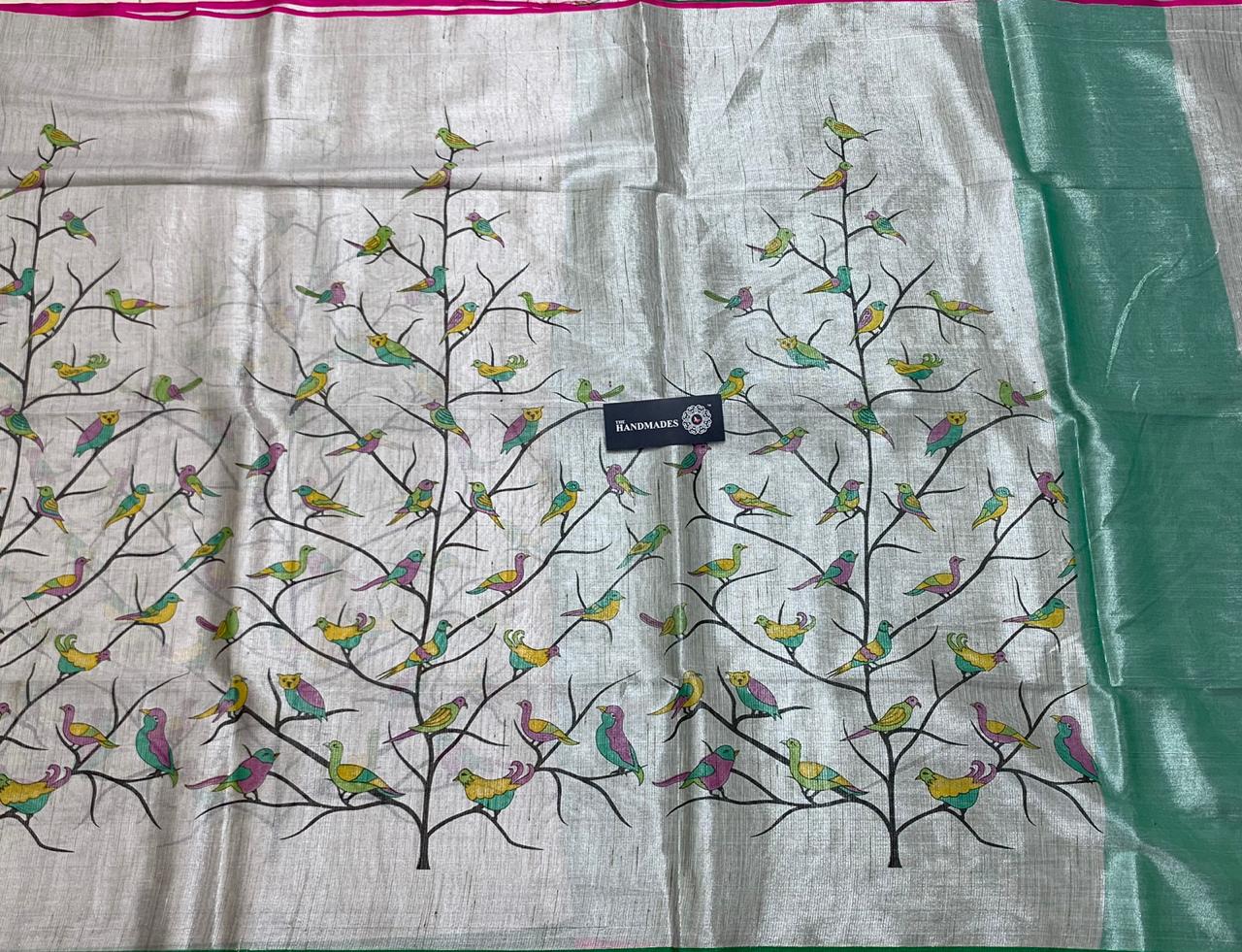 Pure silver tissue sarees