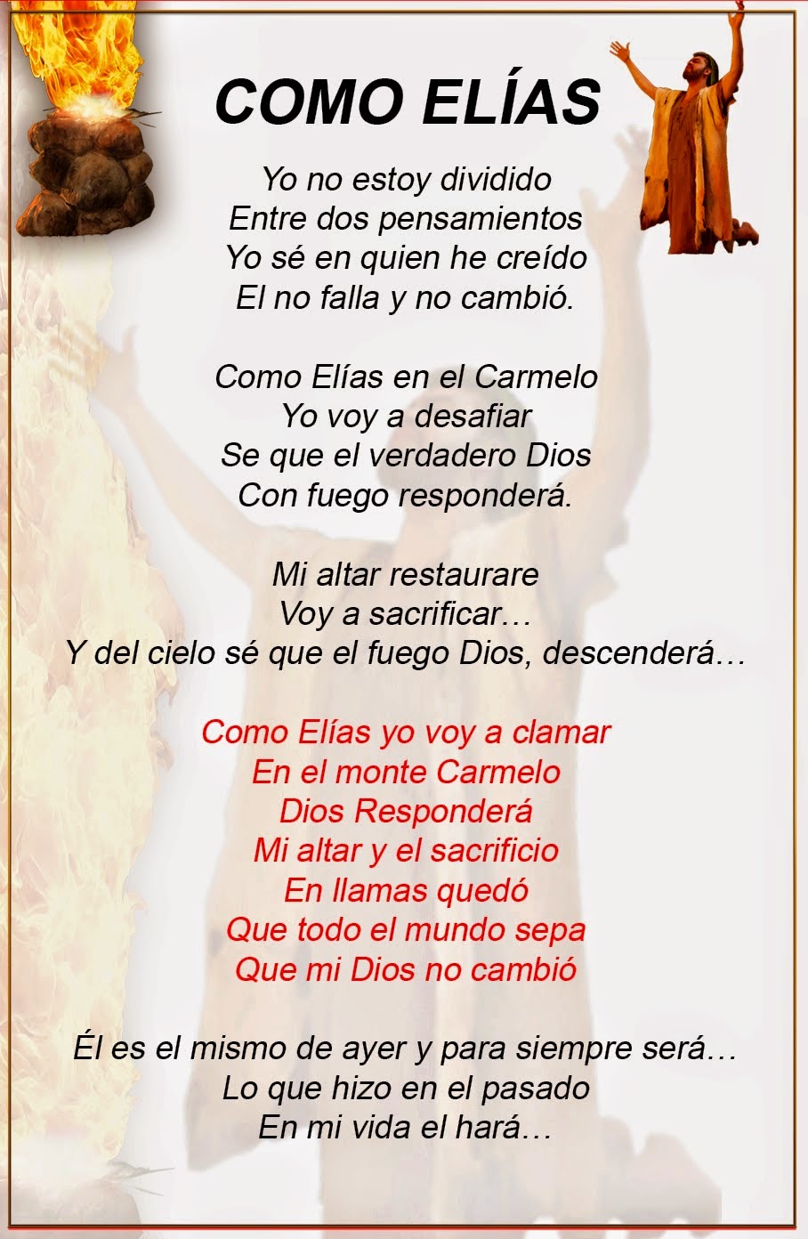 Canción: Como Elias (Letra) Pastor Miguel de Sousa