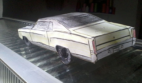 Hand Drawn Chevrolet Monte Carlo Papercraft | Paperized Crafts