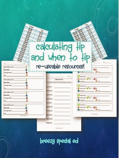 Teaching Students how to Tip at Restaurants {special education ...