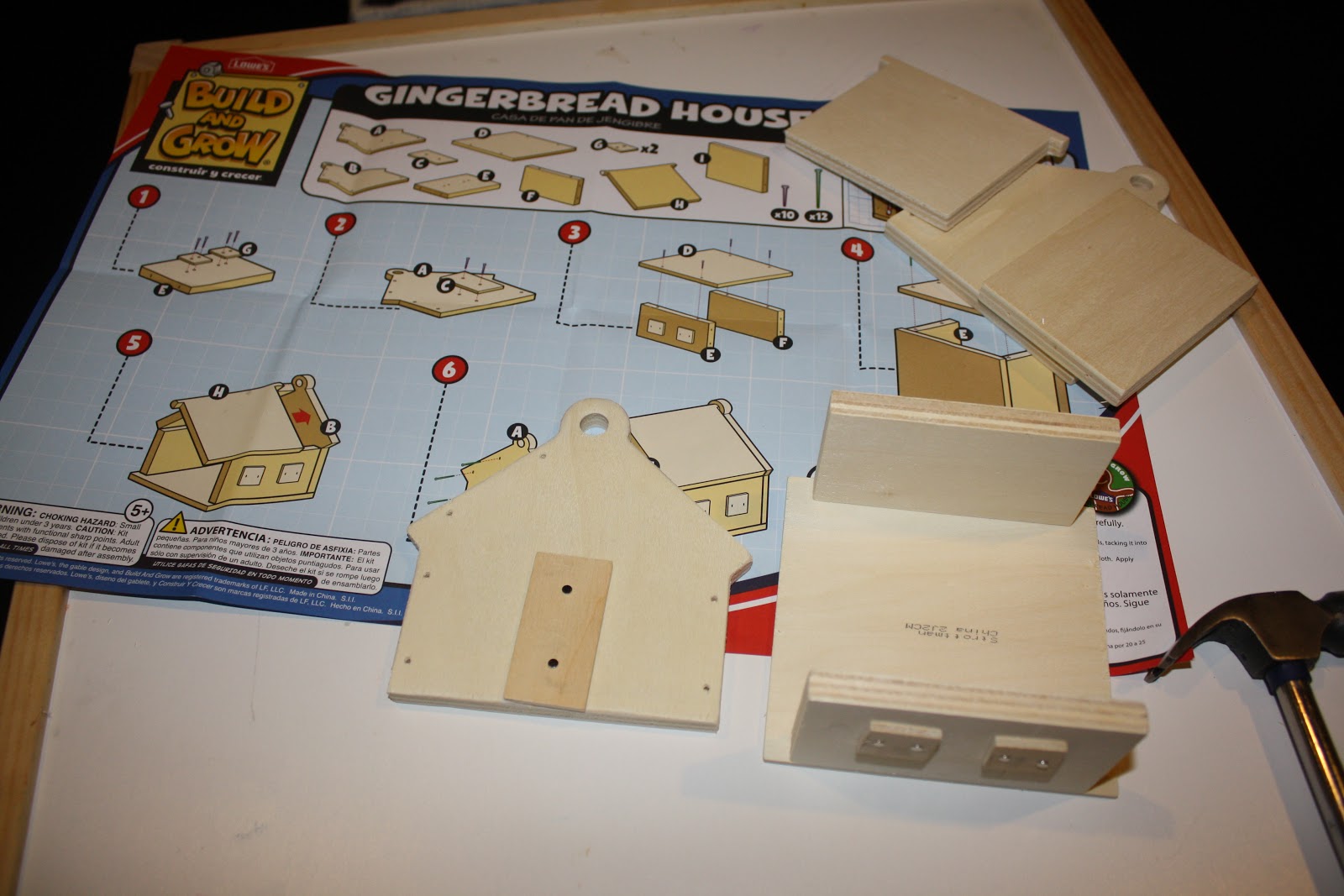 Our Lowe's Build and Grow Gingerbread House Project - Any Tots