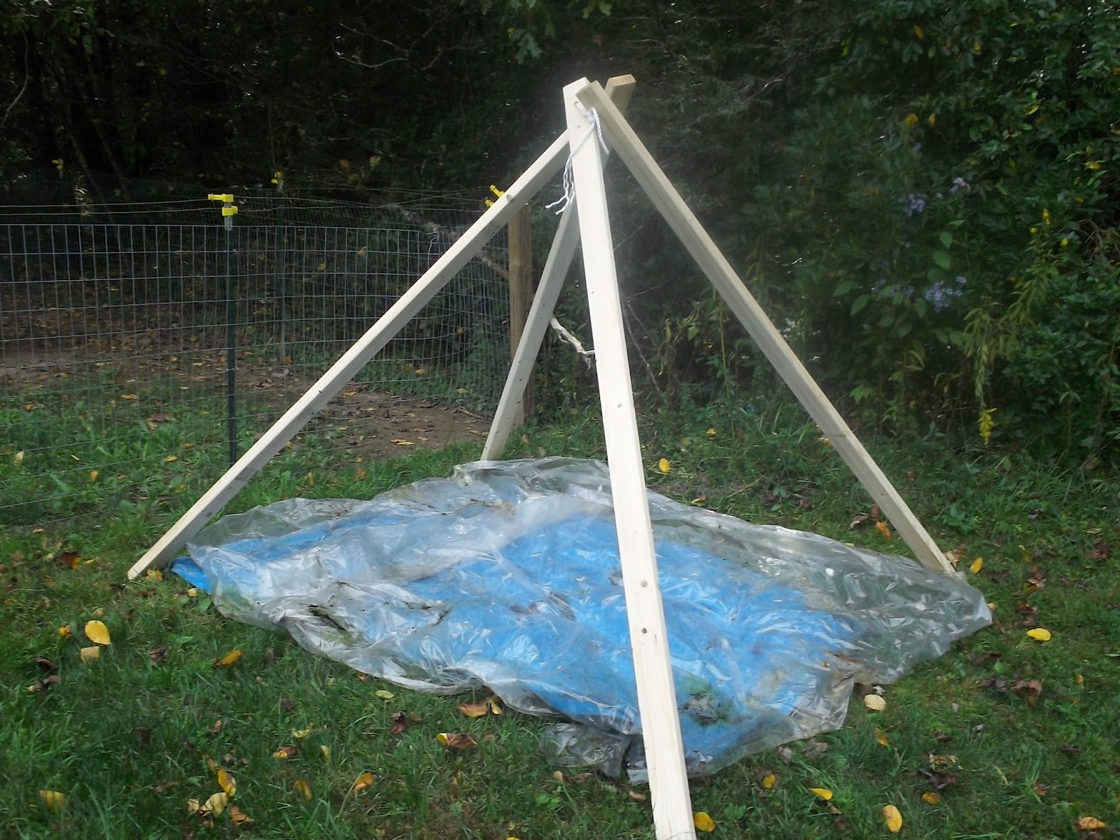 Homemade Hay Stack - Temporary Hay Storage