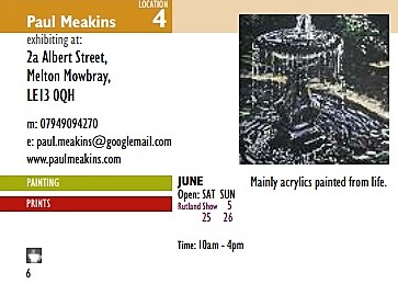 Martin Brookes Oakham: Paul Meakin Rutland Open Studios 2016 Melton Mowbray