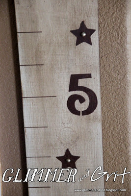 Glimmer And Grit: DIY Painted Rustic Growth Chart