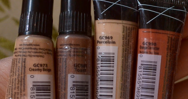 Lava Bean: LA Girl Pro Concealers: Porcelain, Creamy Beige, Toast and ...