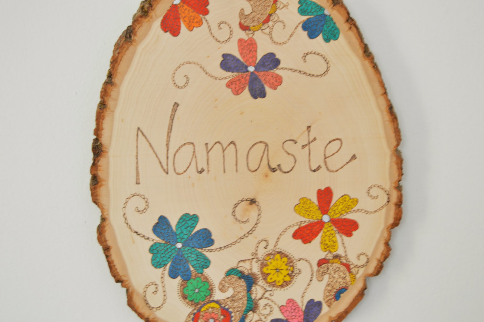 Vikalpah: DIY Namaste (Welcome) sign using wood burning technique