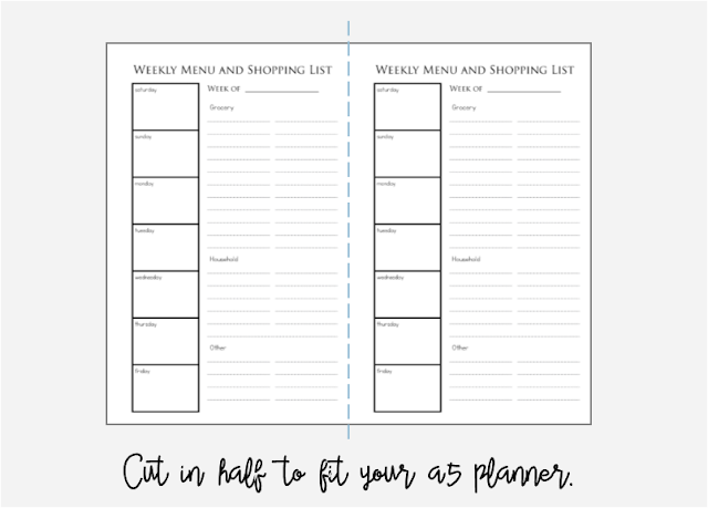 Menu Planner FREE Download - Naturally Creative Mama