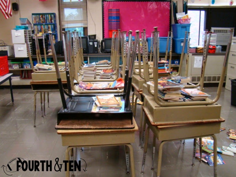 Fourth and Ten: Classroom in Chaos Day One of Organizing My Classroom ...