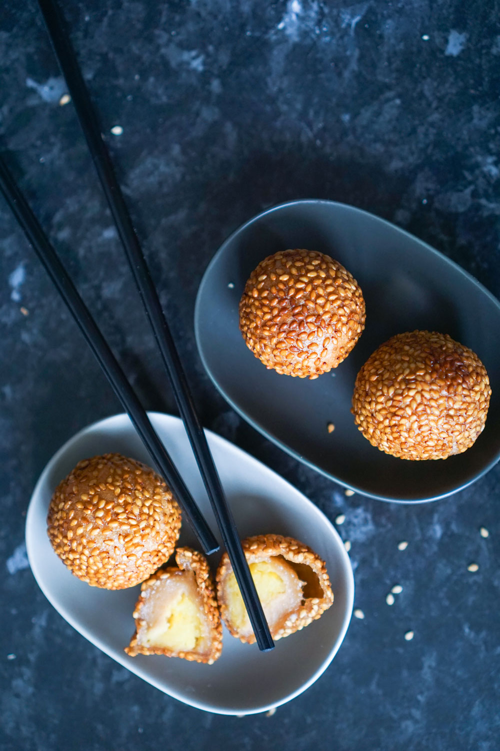 Sesame Balls with mung bean filling | Butsi | Hungry for Goodies