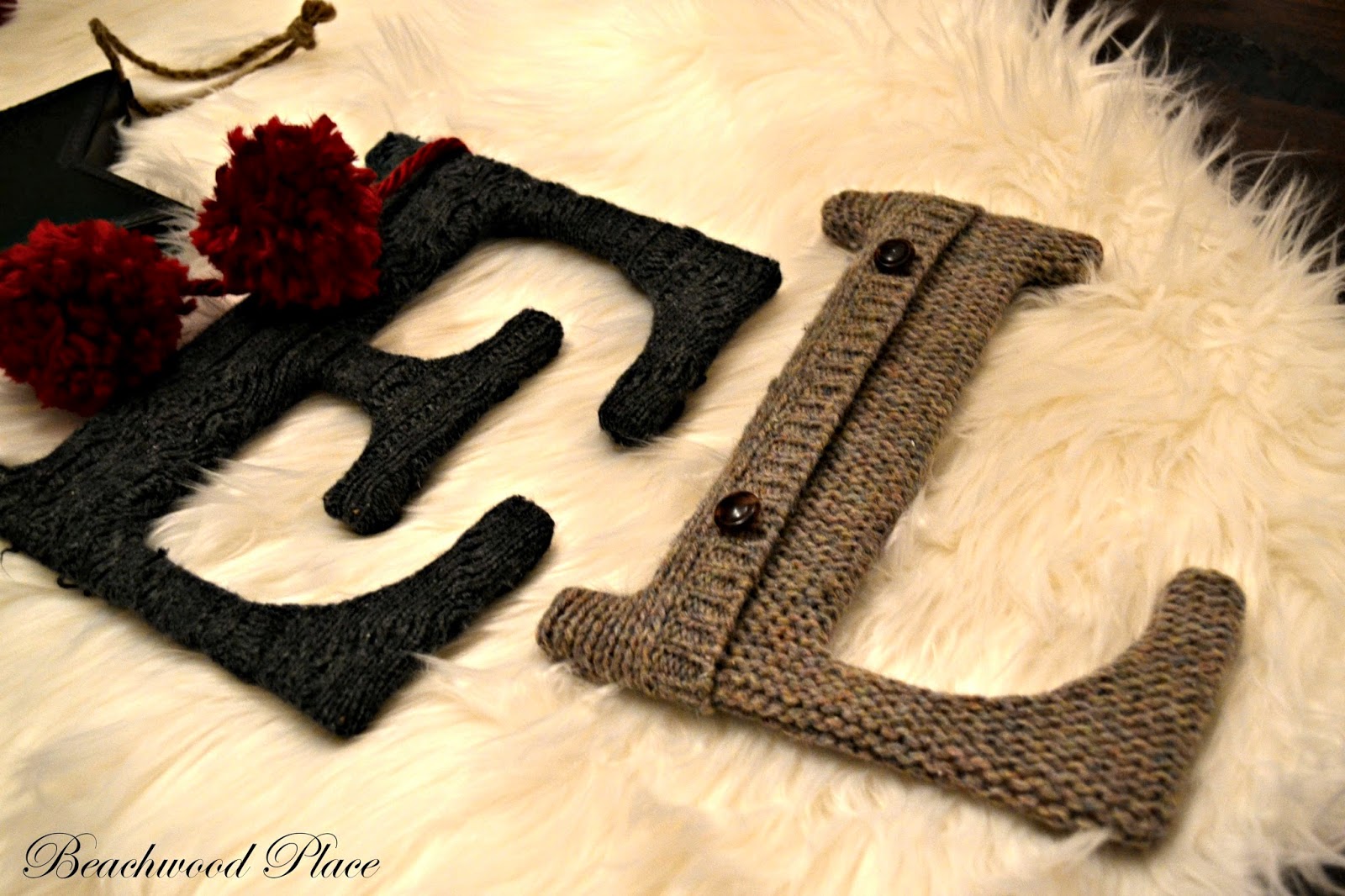 Beachwood Place: Holiday Sweater Letters