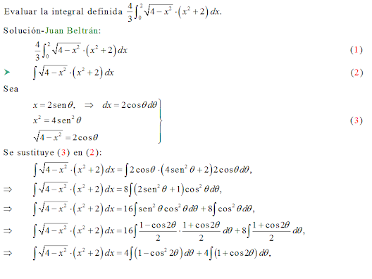 Calculo Integral: Solución de una integral definida