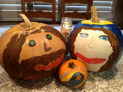 Family At The Foot Of The Cross: All Saint's Day Pumpkin Art