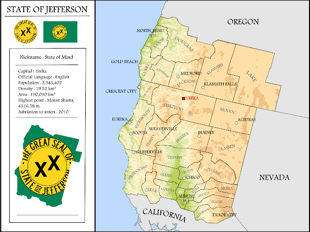 daily timewaster: Proposed State of Jefferson