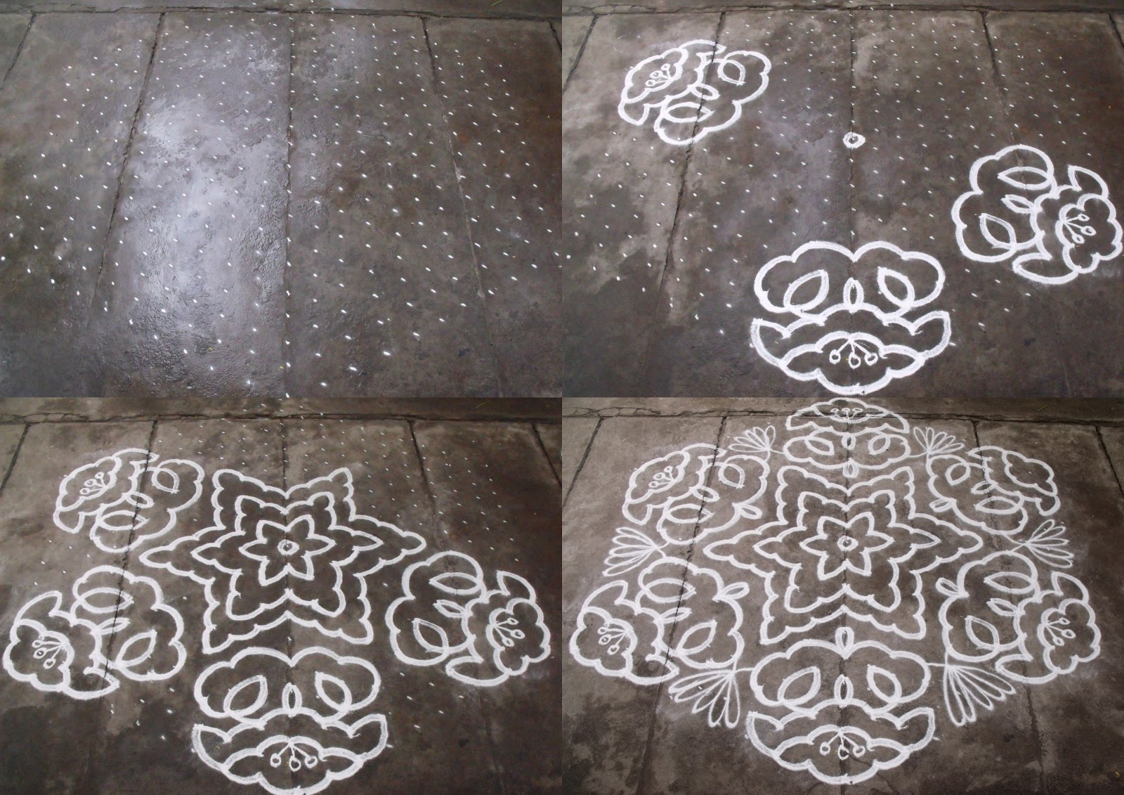 Rangoli designs/Kolam: S.No. 49 :-21-11 pulli kolam - interlaced dots kolam