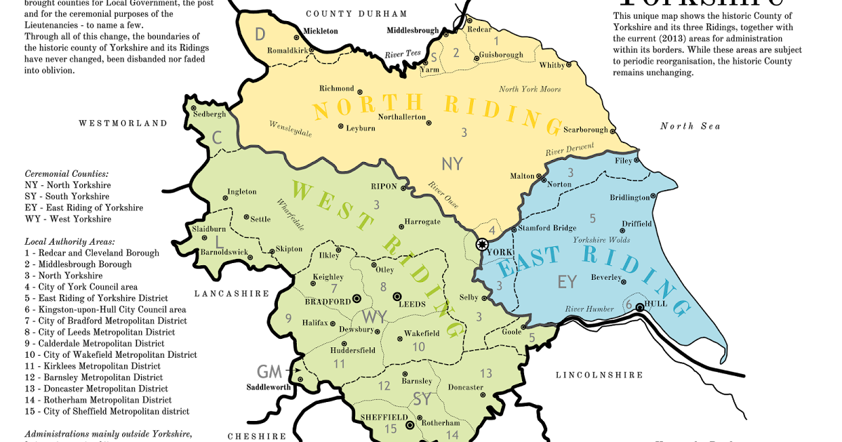 Yorkshire Trivia: True Yorkshire Map