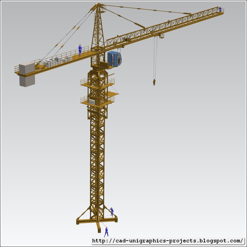 CAD designs by Ivan: Tower crane 3D model (free CAD download file)