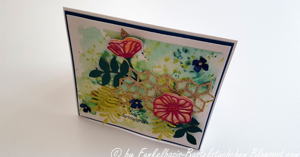 Funkelbazis Bastelstübchen: ausgefallene Geburtstagskarte - mit dem tollen Set Bunt gemischt