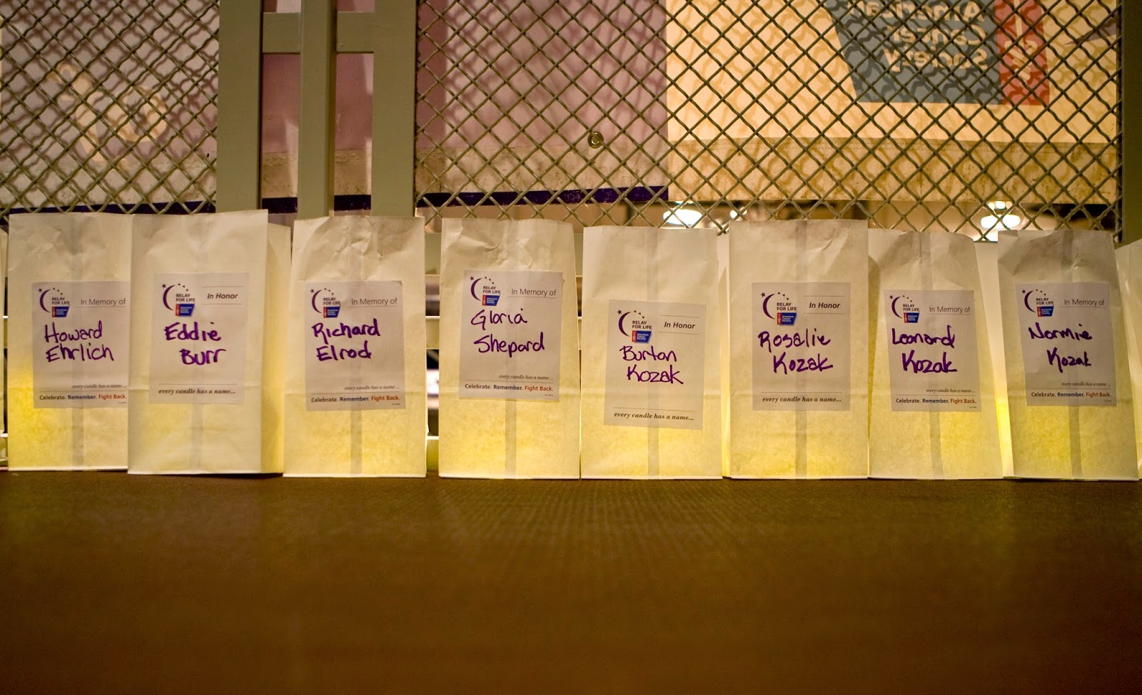 Mark Kodiak Ukena: Relay for Life: Luminaria and "Fight Back" Ceremonies