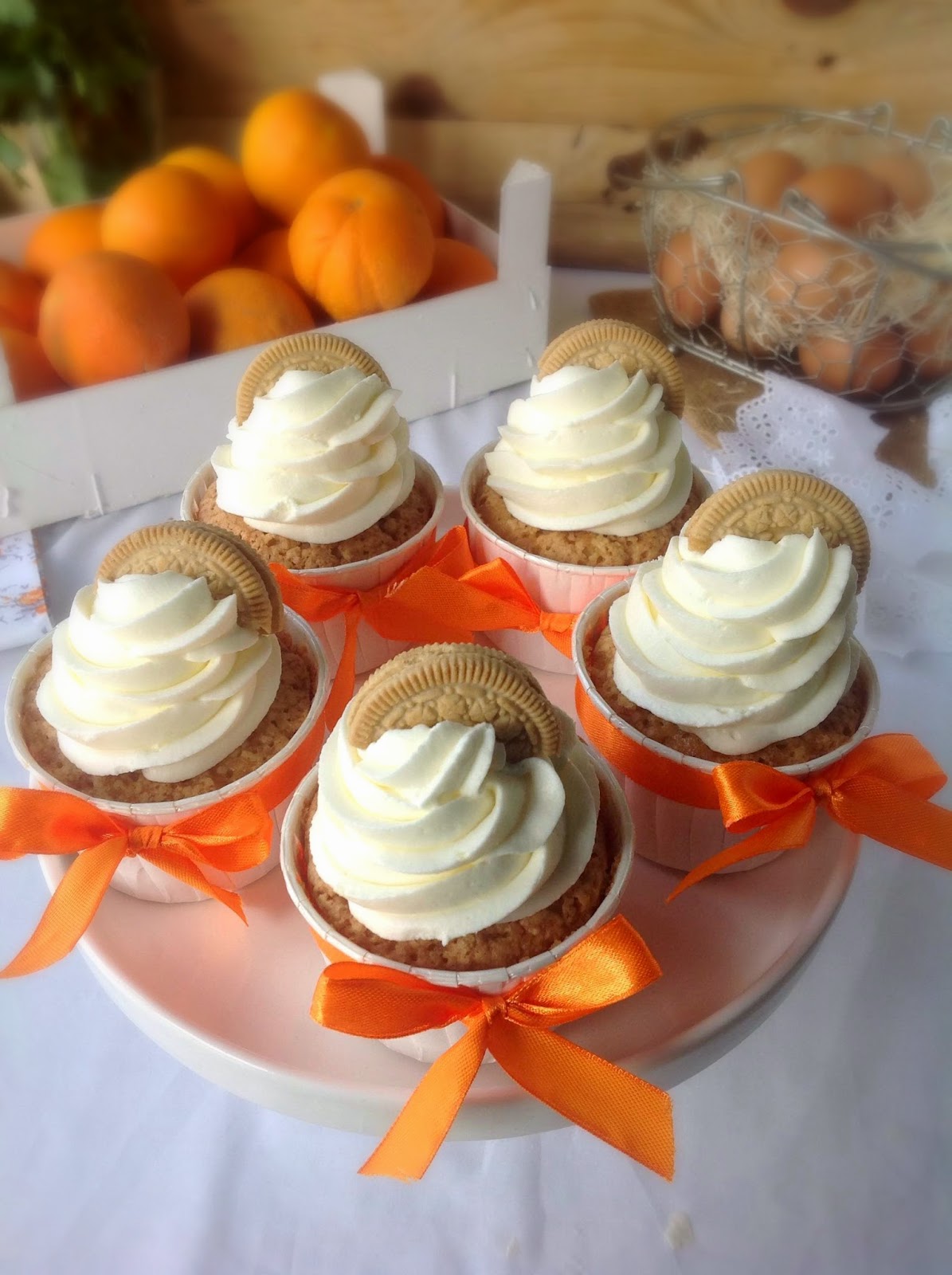 Cupcakes de Oreo doradas rellenos de orange curd - Reto Alfabeto Dulce ...