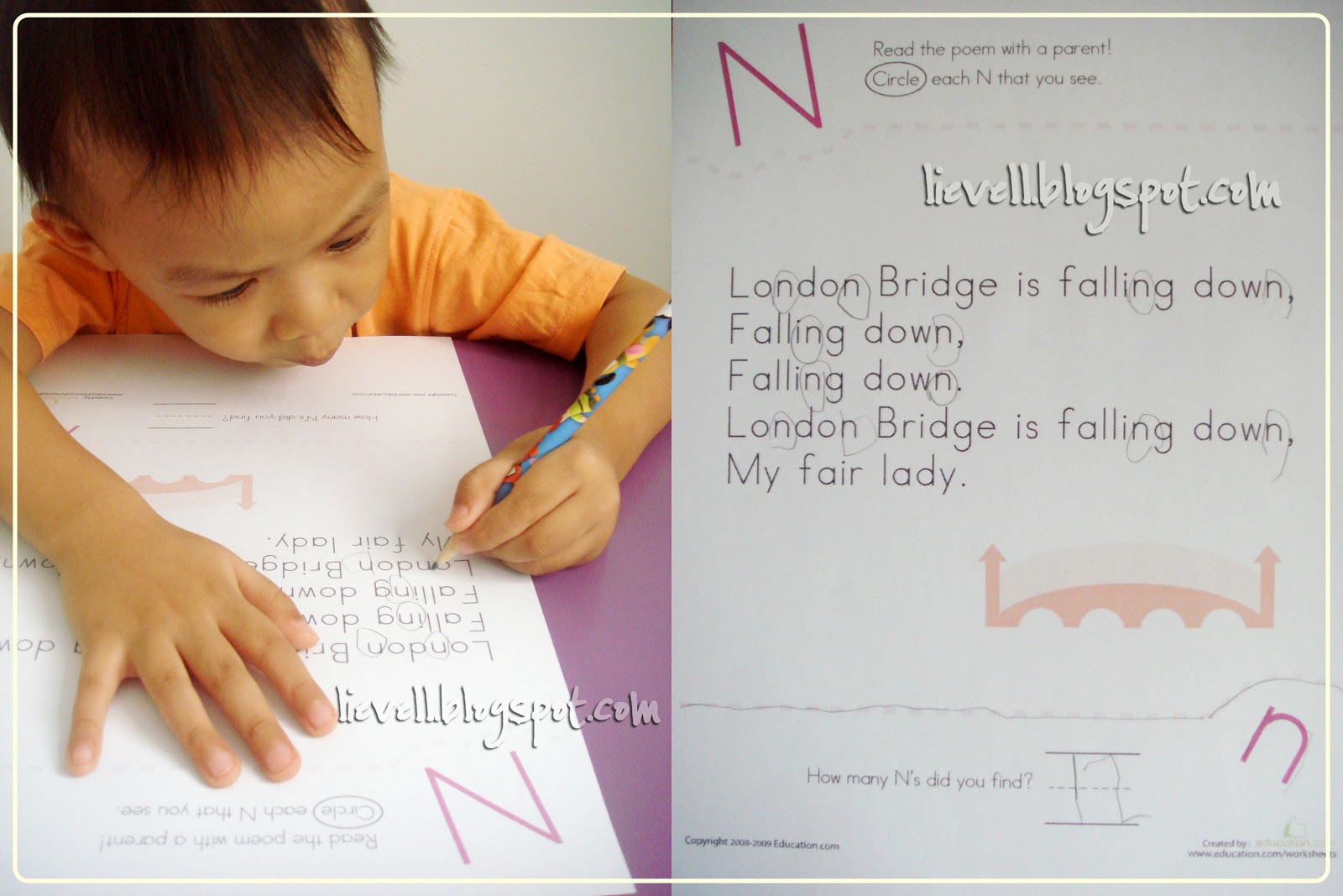 Preschool : Letter N - Lievell